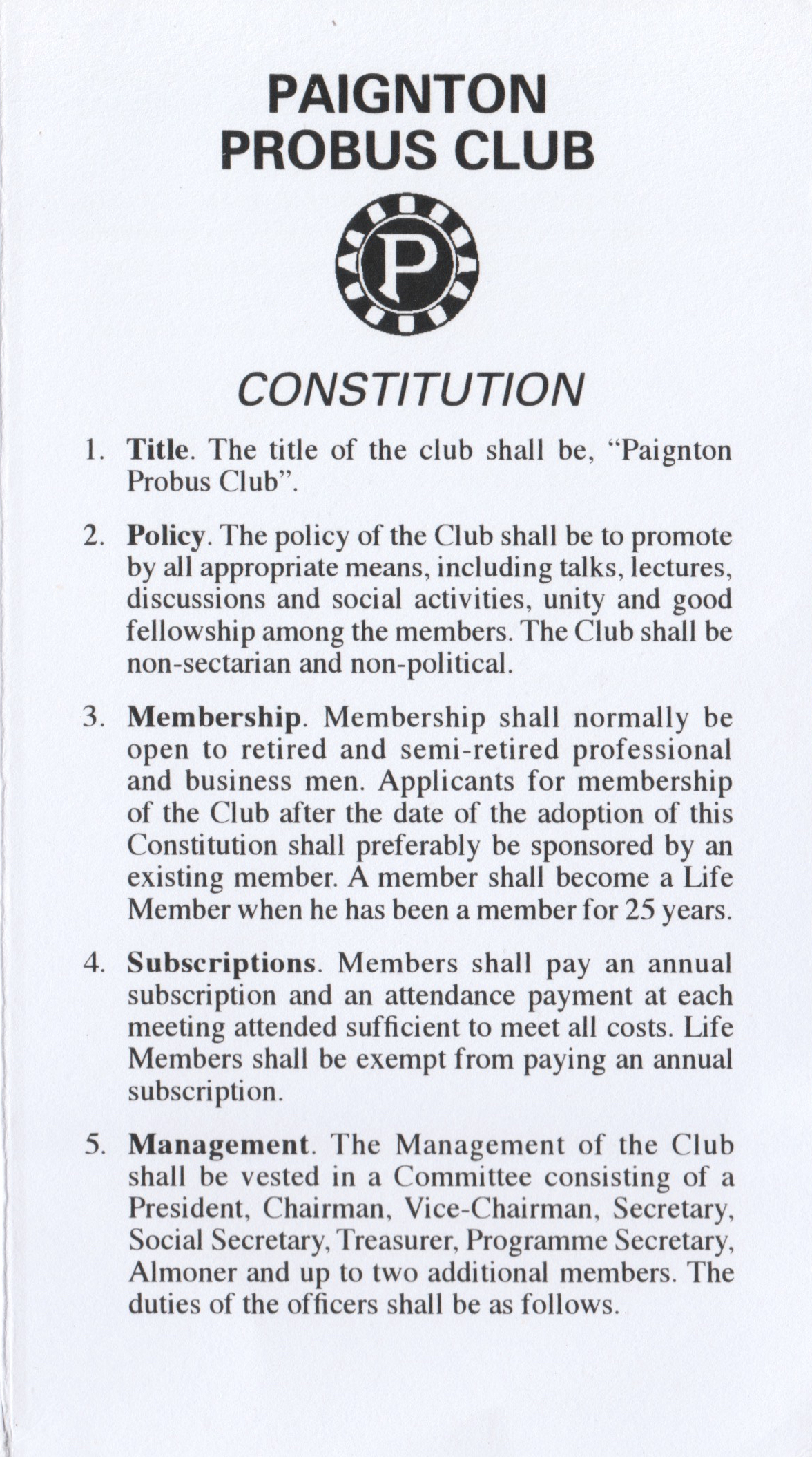 Constitution Card pre 2024 – Paignton Probus Club