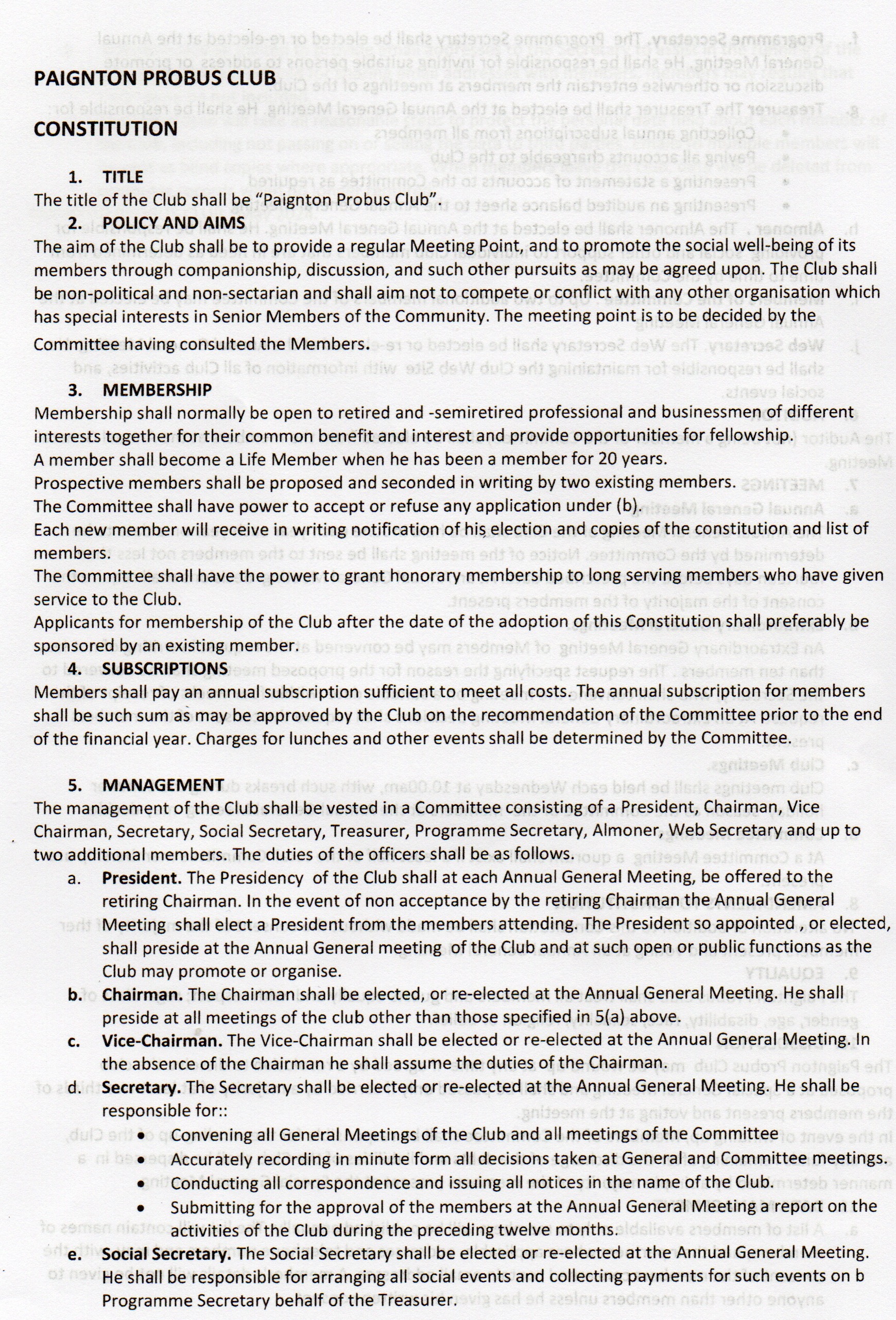 The Constitution May 2024 – Paignton Probus Club